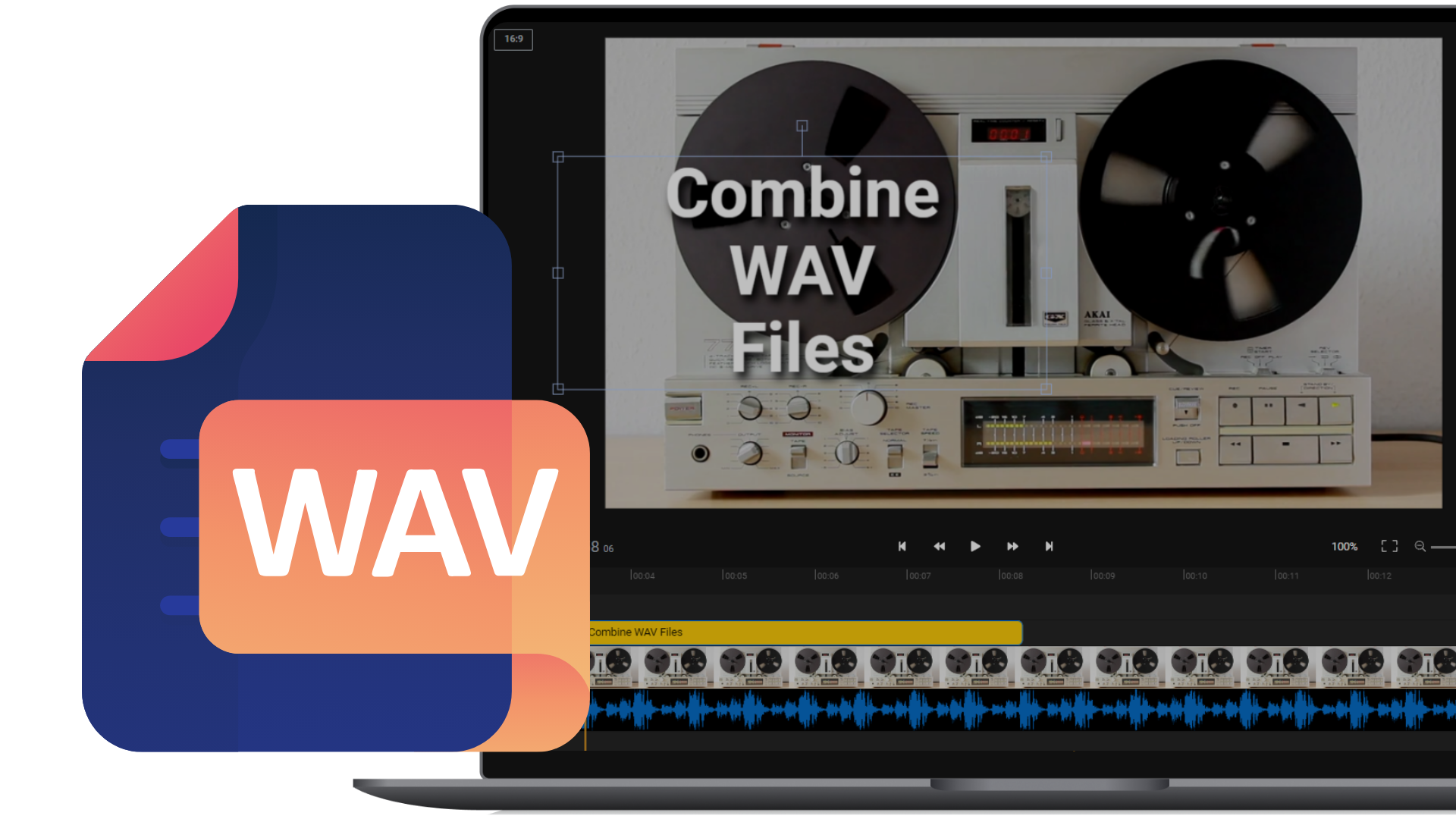 Combine WAV Files Online | Flixier